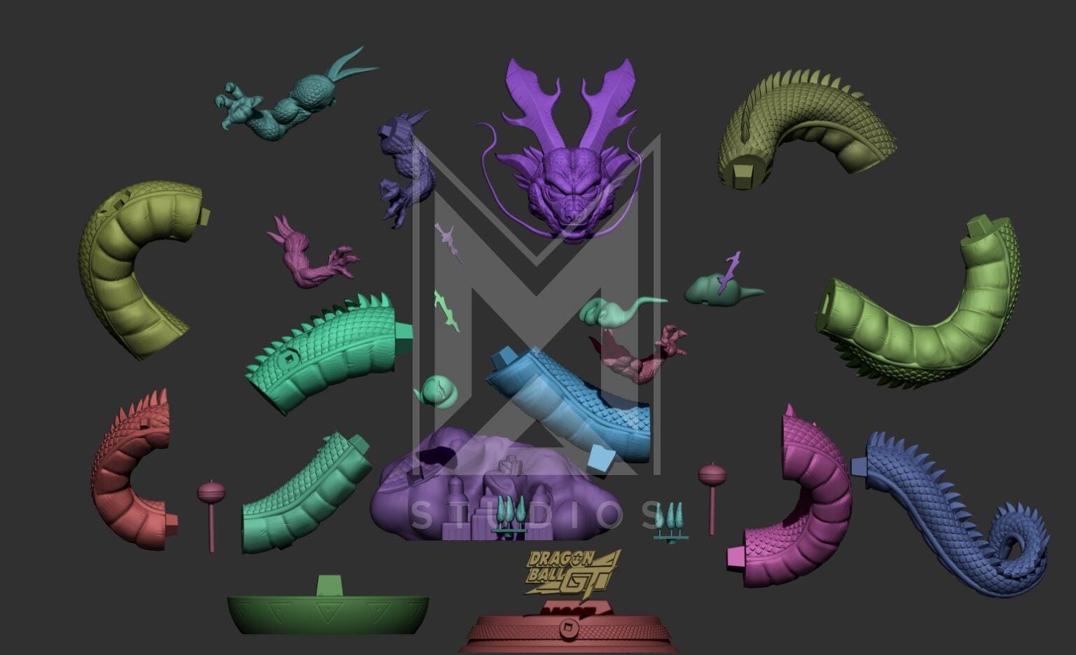 Shenron Red Definitive DragonBall GT Shenlong - M3D Studios
