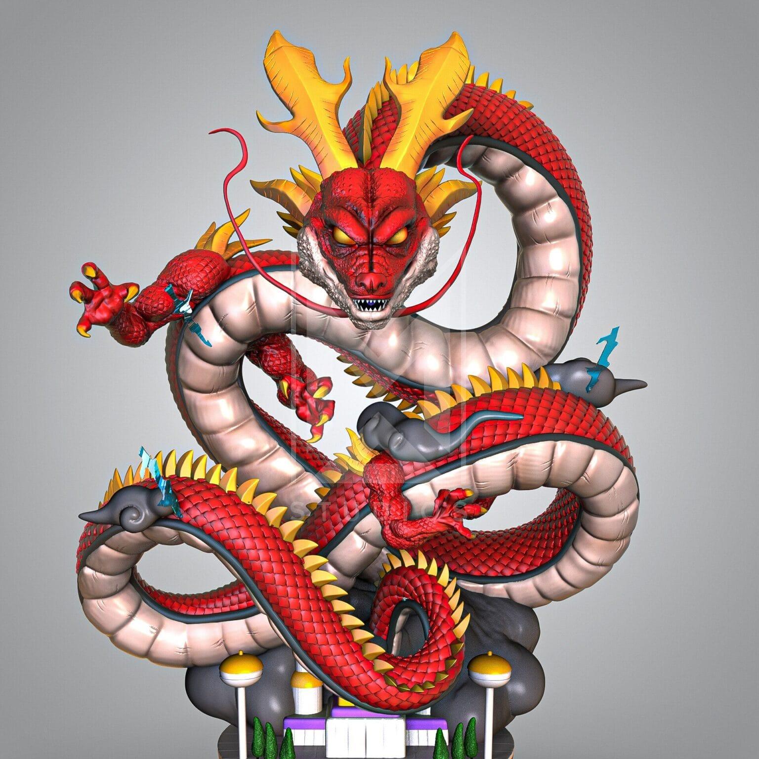 Shenron Red Definitive DragonBall GT Shenlong - M3D Studio