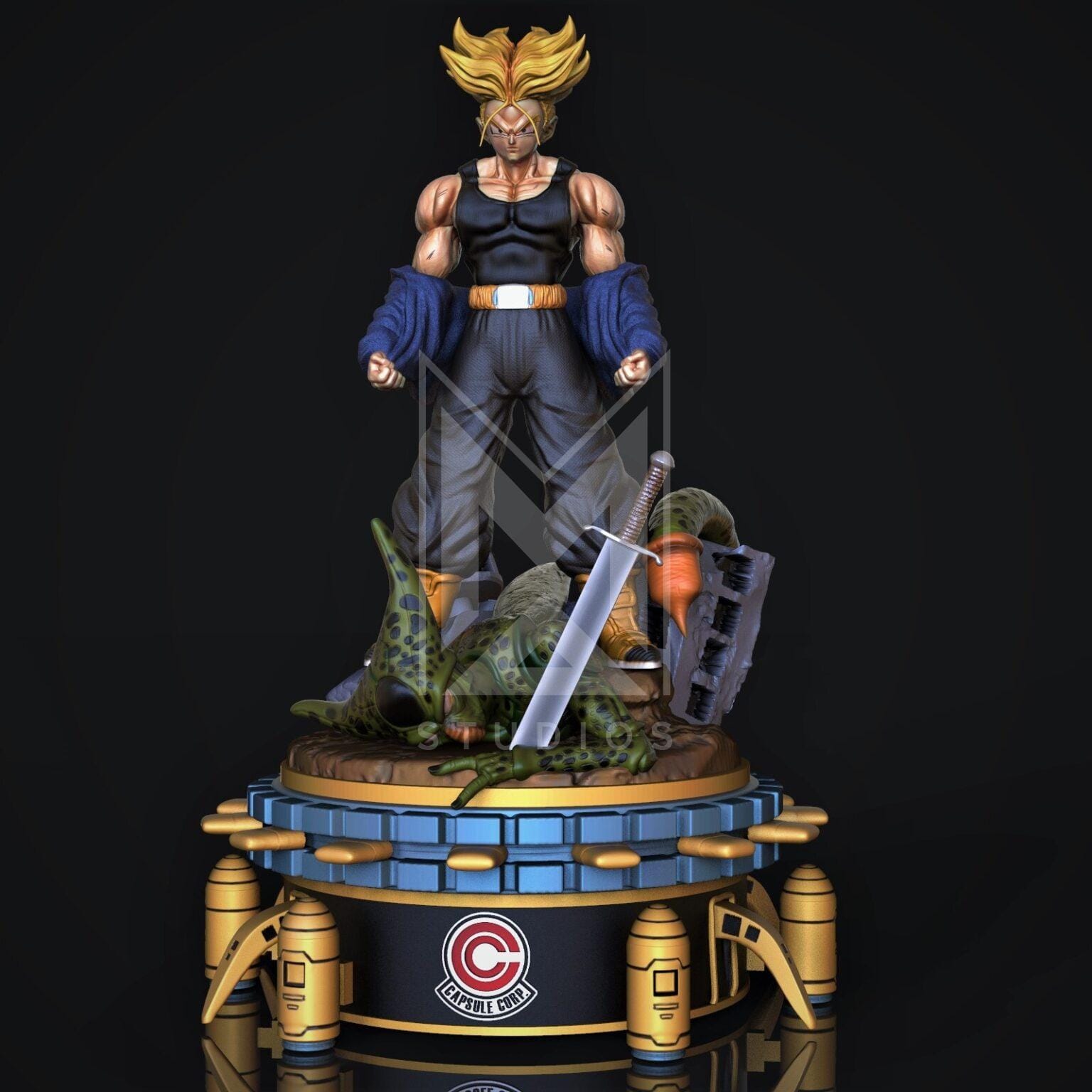 Trunks vs Cell Future SSJ Dragon ball - M3D Studio