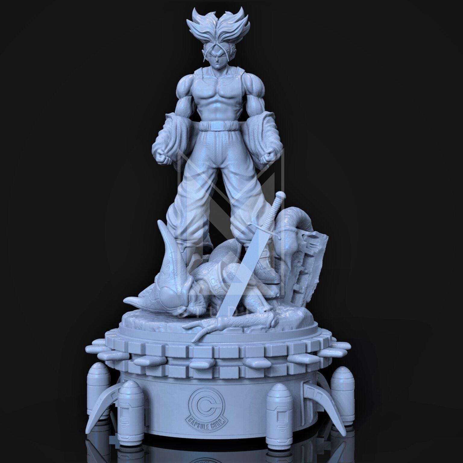 Trunks vs Cell Future SSJ Dragon ball - M3D Studio