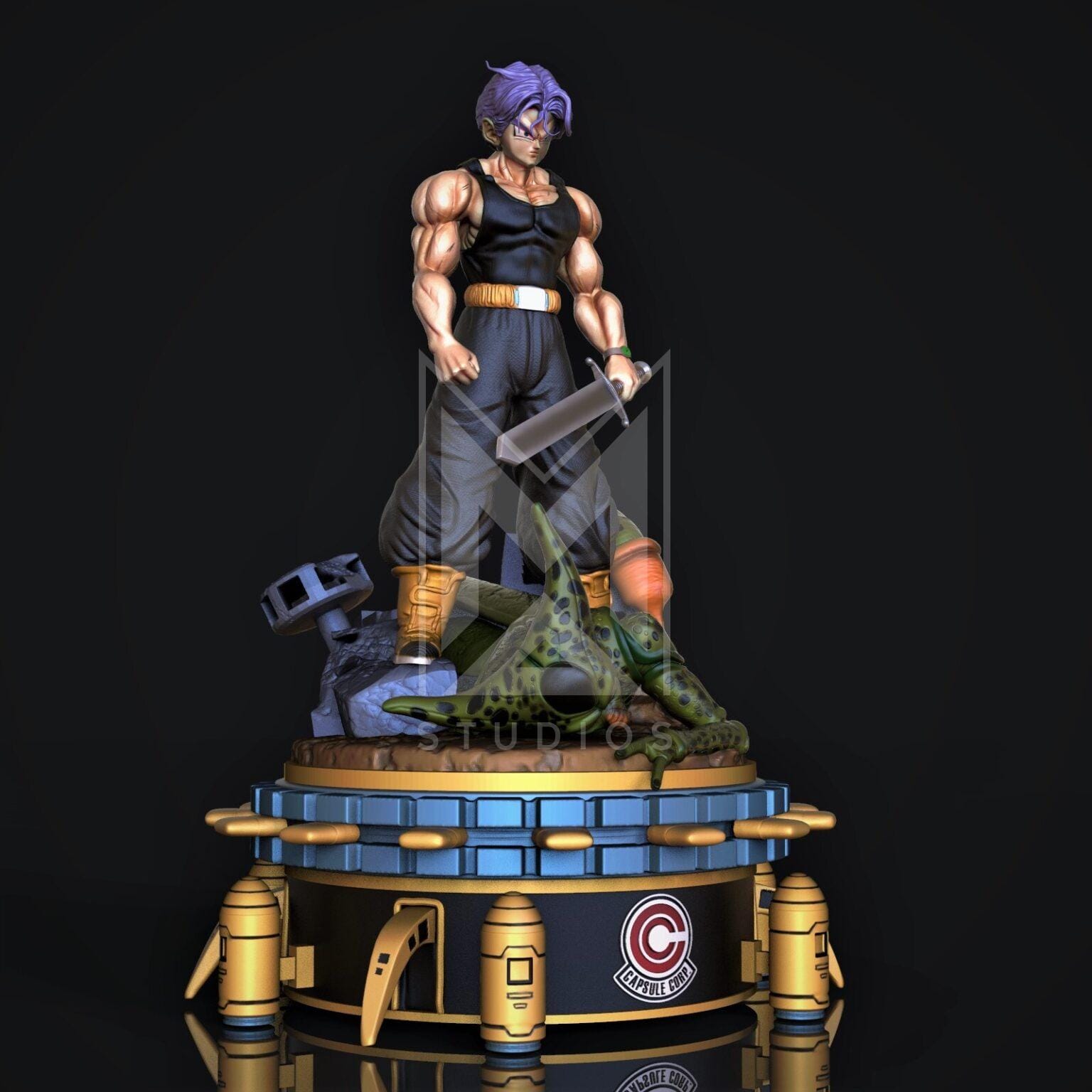 Trunks vs Cell Future SSJ Dragon ball - M3D Studio