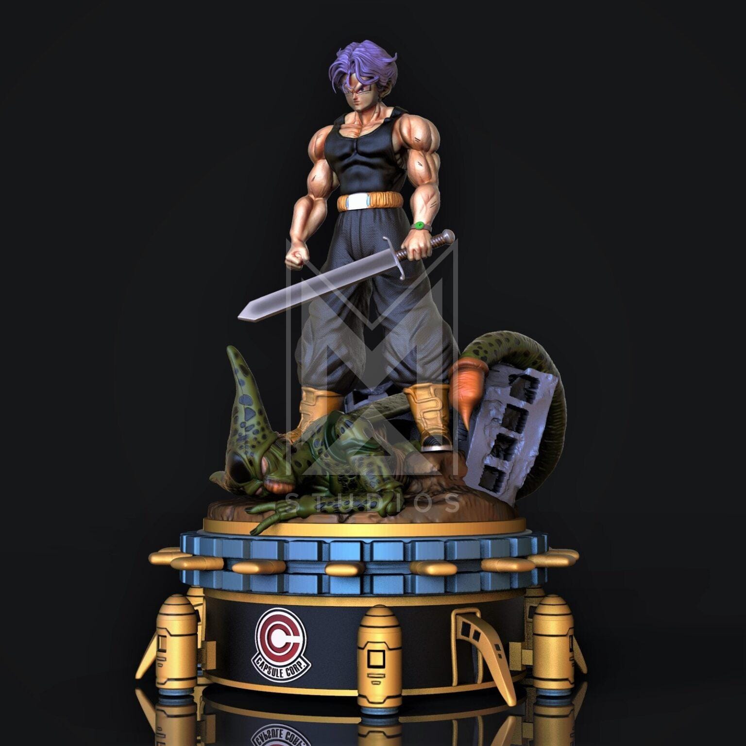 Trunks vs Cell Future SSJ Dragon ball - M3D Studio