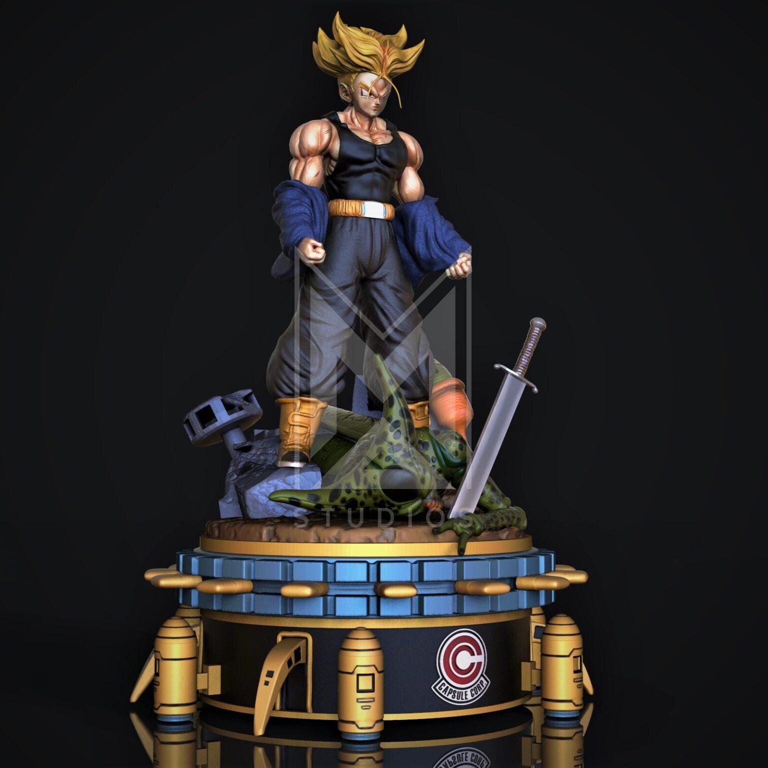 Trunks vs Cell Future SSJ Dragon ball - M3D Studio