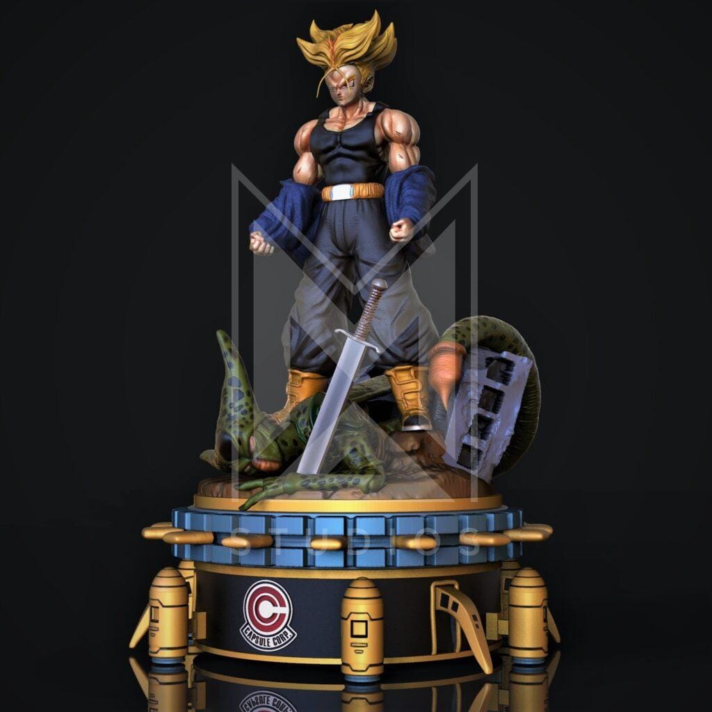 Trunks vs Cell Future SSJ Dragon ball - M3D Studio